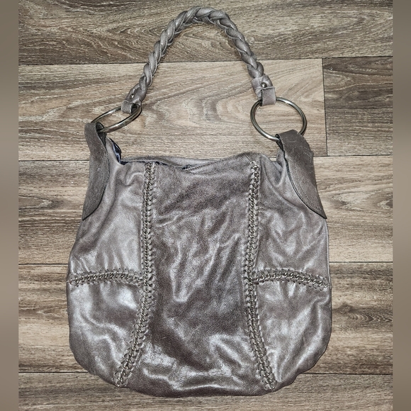 Cache | Bags | Cache Gray Genuine Leather Bucket Bag | Poshmark